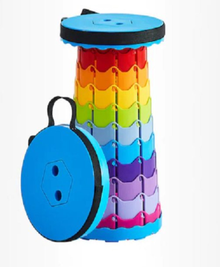 Scaun rotund portabil, retractabil, extensibil cu pliere telescopica ...