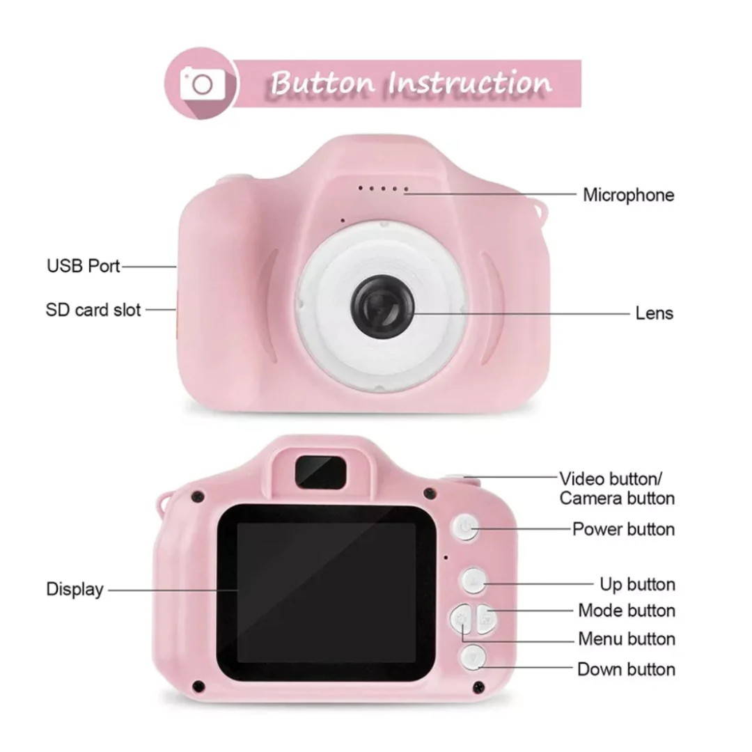 Aparat Foto Digital Pentru Copii, Roz – IaReduceri
